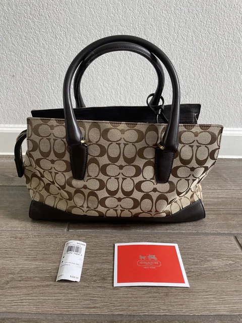 COACH LEGACY SIGNATURE Chelsea Carryall G1376-25371 brown leather ...