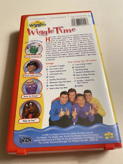 THE WIGGLES WIGGLE Time VHS Video Kids TV Movie 2000 in Red Clamshell ...