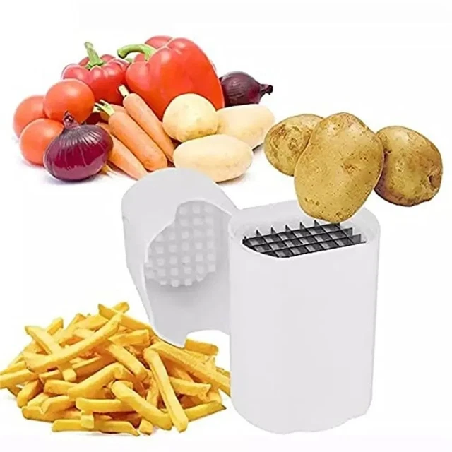 FRENCH FRY CUTTER Potato Chopper Rapid Slicer Vegetable Dicer Tool ...