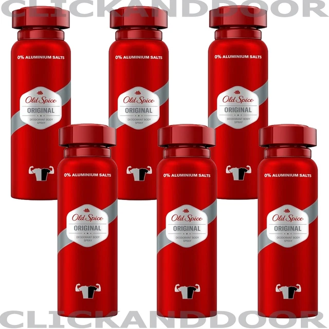 OLD SPICE ORIGINAL Deodorant Body Spray Smooth Fragrance No Aluminium ...