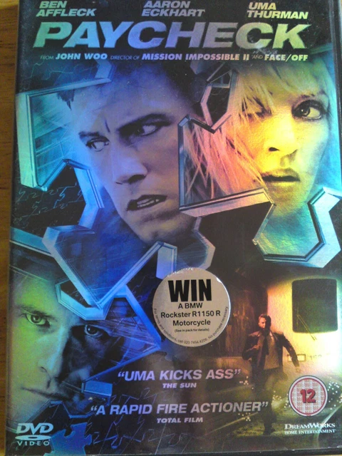 DVD PAYCHECK WITH Ben Affleck, Aaron Eckhart, Uma Thurman , watched £3. ...