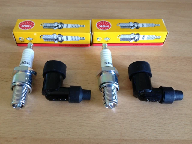 TRIUMPH TWENTY ONE 3TA TIGER 90 350cc NGK SPARK PLUGS AND CAPS FREE ...