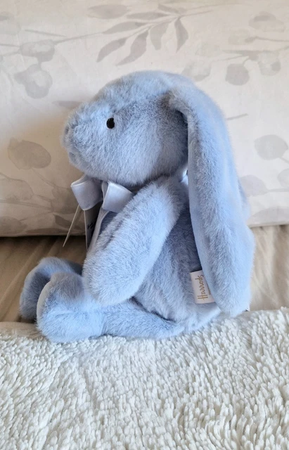 HARRODS BLUE PLUSH Bunny Rabbit Soft Toy with Tag – Luxury Gift New £31 ...