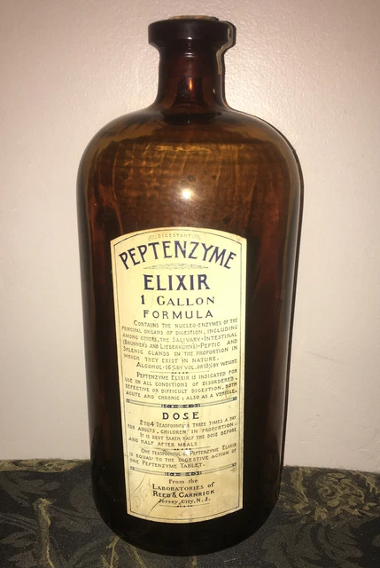 BOUTEILLE EN LIÈGE élixir vintage roseau et gallon carnrick marron ...