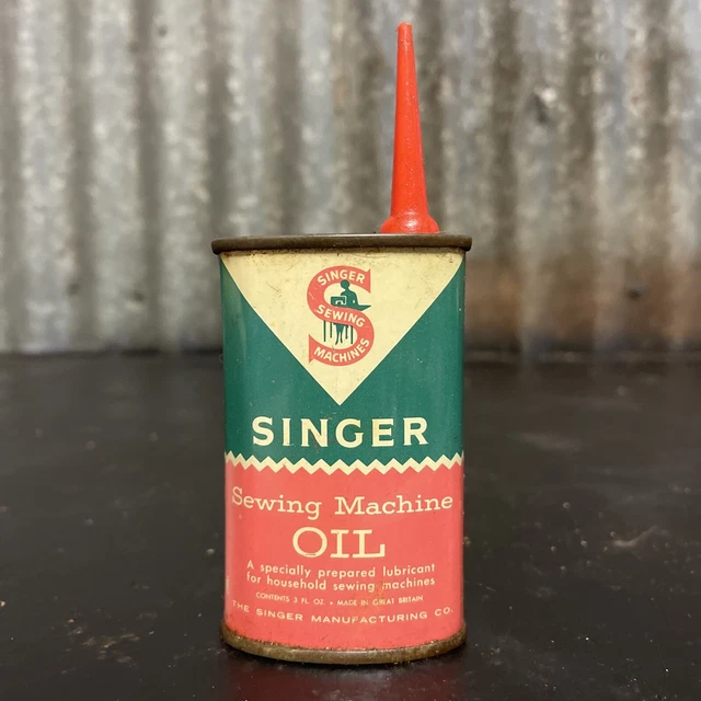 VINTAGE SINGER SEWING Machine Oil Oiler Tin $36.47 - PicClick AU