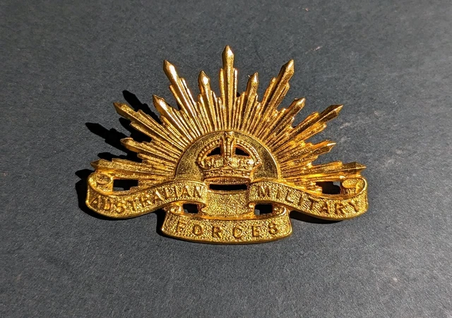 AUSTRALIAN MILITARY FORCES Rising Sun Slouch Hat Badge STOKES 4th ... AUSTRALIAN MILITARY FORCES Rising Sun Slouch Hat Badge STOKES 4th ...