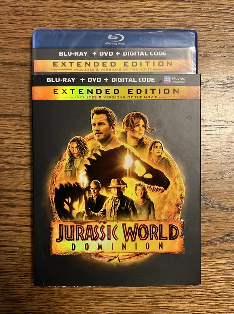 JURASSIC WORLD DOMINION (Blu-Ray/DVD/Digital, 2022) Extended Edition w/Slipcover EUR 11,44 ...