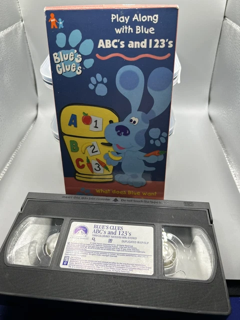 BLUES CLUES PLAY Along With Blue ABCs and 123s (VHS 1999) Nick JR Free ...