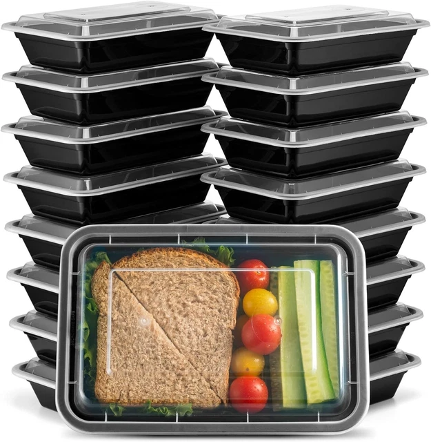REUSABLE MEAL PREP Food Storage Containers with Lids Microwave Safe 20 ...