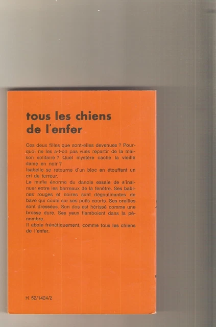 TOUS LES CHIENS de l'enfer Pierre Salva N° 1424 Librairie Champs ...