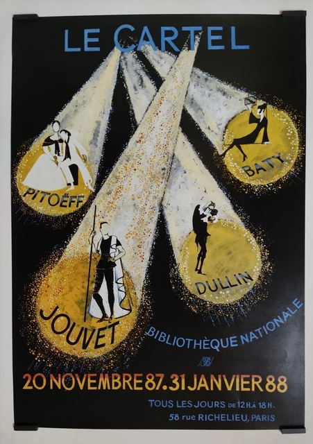 BRUMET M. LE Cartel 1987 Posters Affiche Originale Exposition Théâtre ...