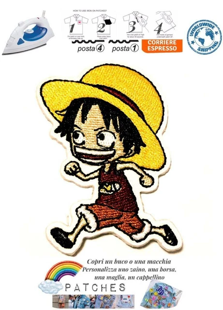 TOPPA TERMOADESIVA ONE piece Monkey D. Rufy patch iron on manga pirate écusson EUR 6,88 ...
