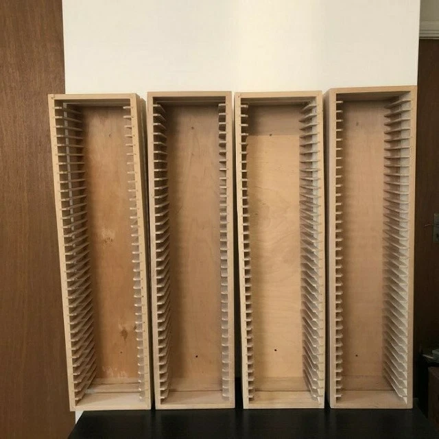 4 X IKEA BOALT Wooden CD storage tower racks. Each holds 35 CDs. £35.00 ...