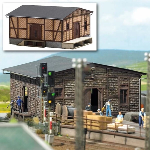 DÉPÔT FERROVIAIRE H0 Échelle 1:87 Diorama Model 1422 Busch $78.40 ...