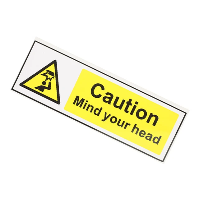 SIGNAGE SELF ADHESIVE Safety Signs Watch Your Head Caution Warning £5. ...