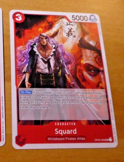 ONE PIECE PARAMOUNT War English Card Game Carte Squard Op02-009 En Nm ...
