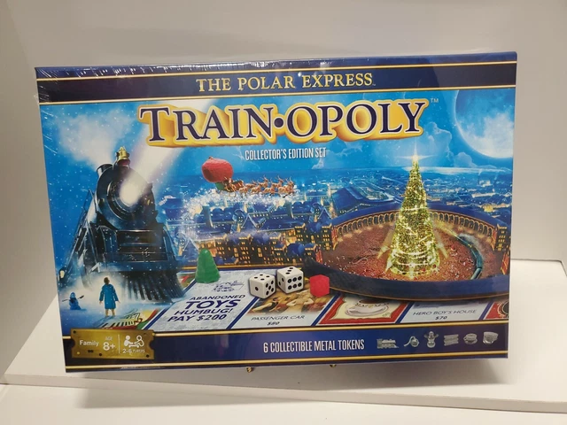 POLAR EXPRESS TRAIN-OPOLY Board Game Christmas (COLLECTOR’S EDITION ...