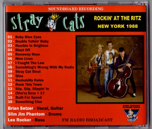 TRÈS RARE CD Stray Cats "Rockin' At The Ritz"- New York 1988 EUR 25,00 ...
