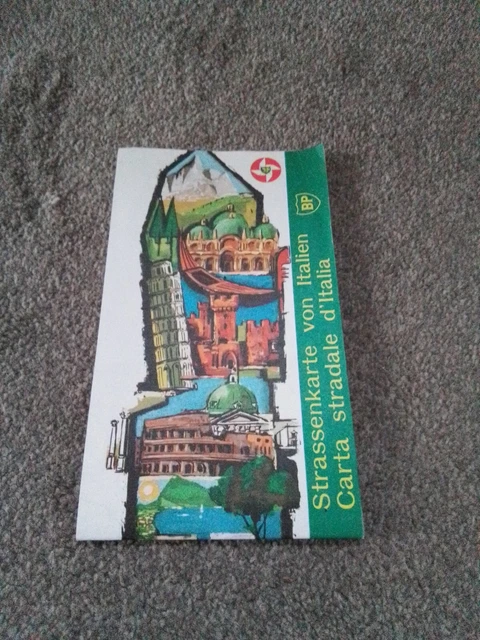 VINTAGE 1960S BP TOURIST ROUTE MAP - ROAD MAP OF ITALY £5.00 - PicClick UK