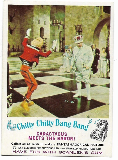 1969 SCANLENS CHITTY Chitty Bang Bang (39) Caractacus Meets The Baron ...