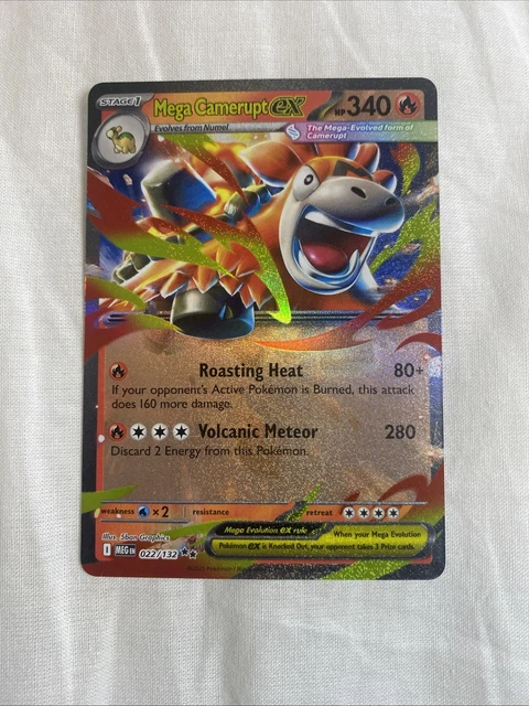 MEGA CAMERUPT EX 022/132 Mega Evolution Pokémon TCG Double Rare £2.03 - PicClick UK