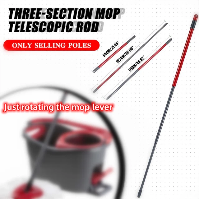 ROTARY MOP ROD Fit O-cedar/Vileda Three Sections Of Rod -only ...