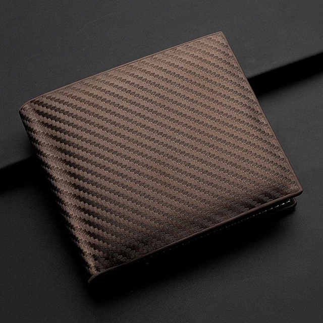 PLAID PU LEATHER Zipper Men Wallets Card Holder Coin Purse Horizontal ...