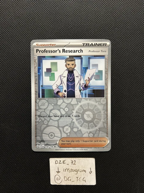 POKEMON SCARLET & Violet - Professor’s Research - 190/198 - REVERSE ...