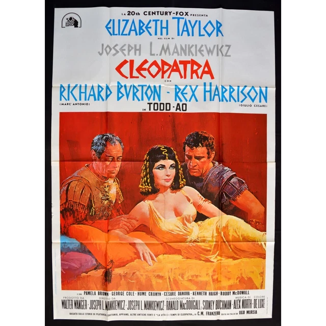 AFFICHE CLEOPATRA ELIZABETH Liz Taylor Richard Burton Rex Harrison A250 EUR 73,66 - PicClick FR