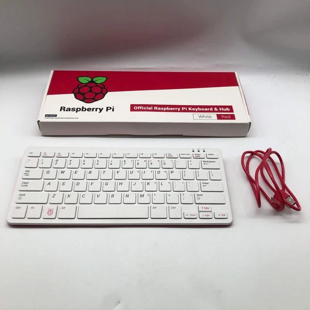OFFICIAL RASPBERRY PI Keyboard & Hub Full-Size Keyboard with 3 Powered ...