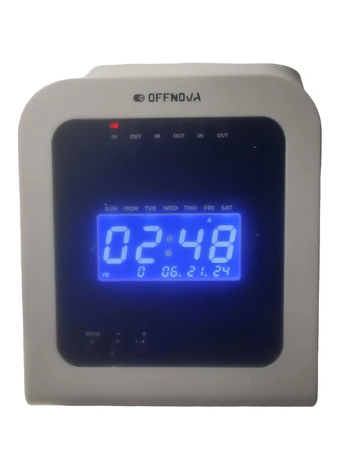 OFFNOVA UPGRADED THERMAL Time Clock For Small Business, No Ink Or ...