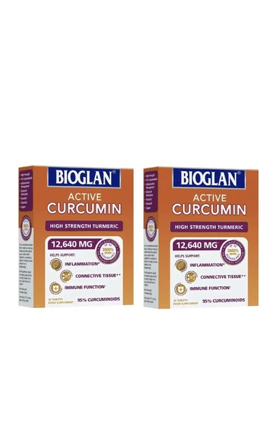 X2 BIOGLAN ACTIVE Curcumin Tablets - 30 Tablets - Pack Of 2 - 60 ...