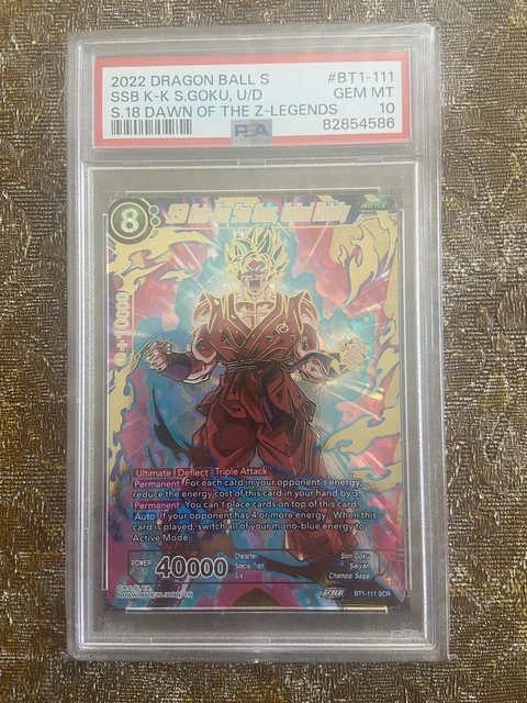 DRAGON BALL SUPER DBS SSB Kaio-Ken Son Goku, United Divinity BT1-111 SCR PSA 10 EUR 108,33 ...