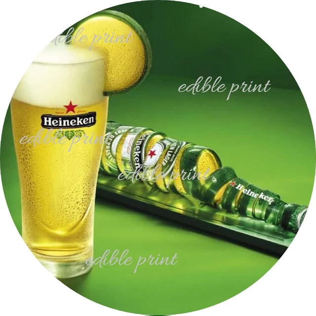 BEER CAKE TOPPER edible icing or Wafer personalised EUR 6,34 - PicClick IT