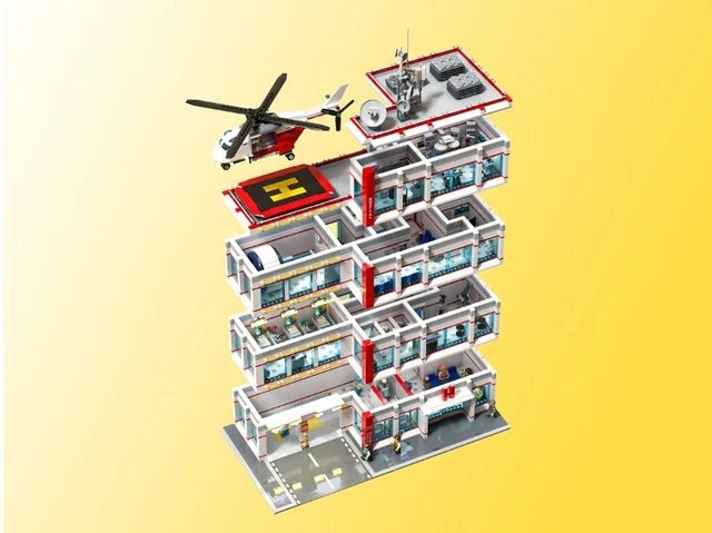 LEGO MOC GENERAL Hospital Modular Building 64x32 Nearly Complete 5000 ...