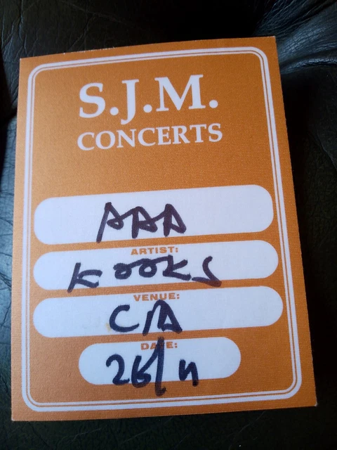 3 THE KOOKS backstage crew unused sticky passes £11.86 - PicClick UK