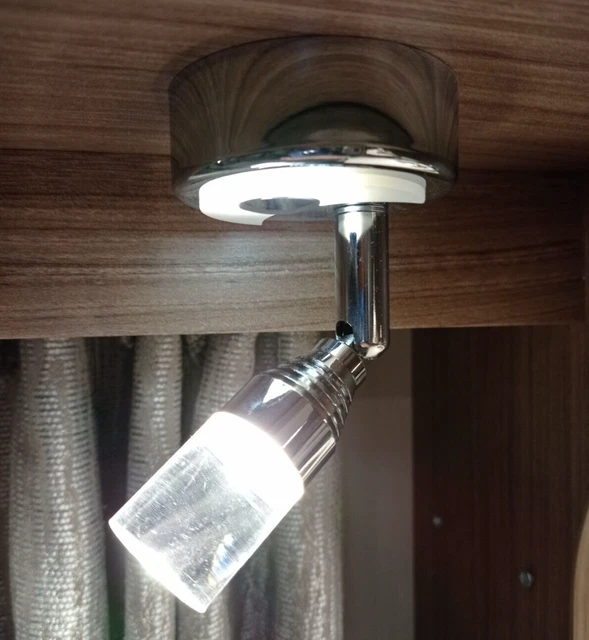LED SPOTLAMP READING Light Chrome Touch switch for Coachman Caravan ...