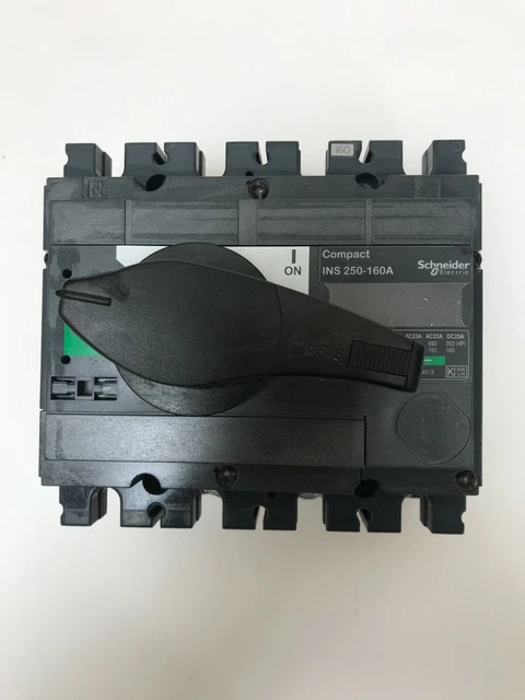 SCHNEIDER 160A SWITCH DISCONNECTOR 3 PHASE 3 POLE INS250 31104 (SS) EUR ...