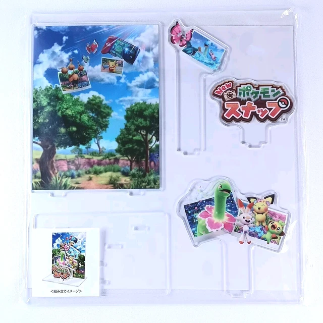 PICHU LAPRAS MEGANIUM Pokemon Snap Grand support en acrylique Nintendo ...