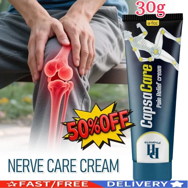 CAPSACARE PAIN RELIEF Cream 30g Neuropathy Relief Cream for Joints ...