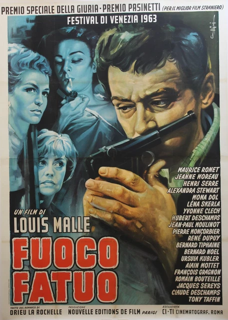 &LE FEU FOLLET& Affiche originale italienne entoilée Louis MALLE ...