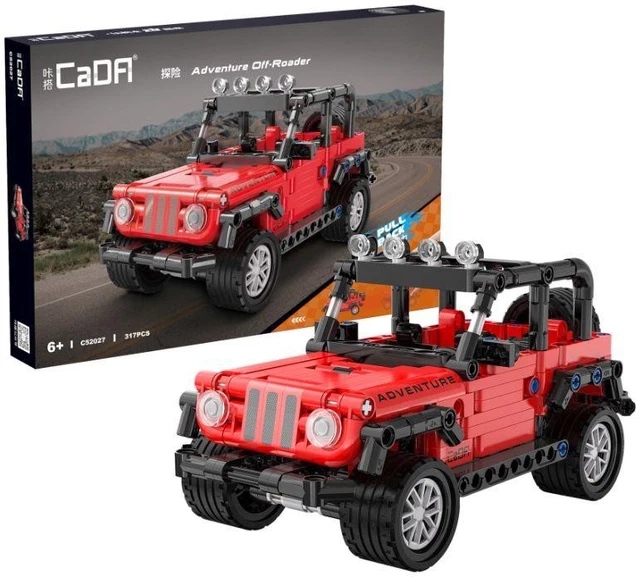 CADA 1:18 SCALE Adventure Off-Roader Pull Back Brick Builder Red ...