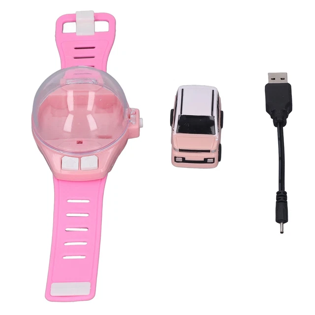 (PINK) MINI REMOTE Control Car Watch Toys Detachable Usb Charging ...