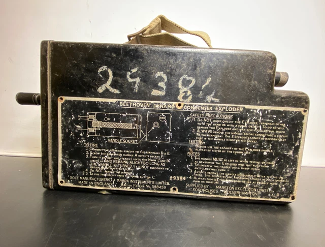 MILITARY VINTAGE BEETHOVEN Dynamo Condenser Exploder Mk3 Bakelite ...