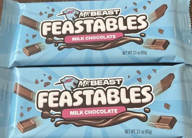 2024 NEW MR. Beast Feastables Package Milk Chocolate Bars Lot Of 2 - 2. ...