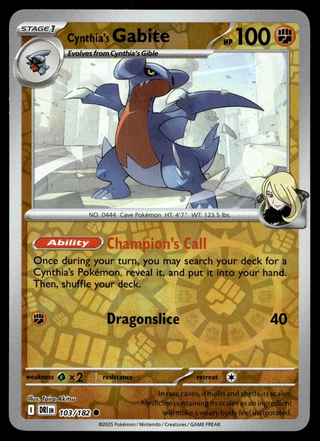 CYNTHIA'S GABITE 103/182 Common Destined Rivals Pokemon $3.34 - PicClick AU