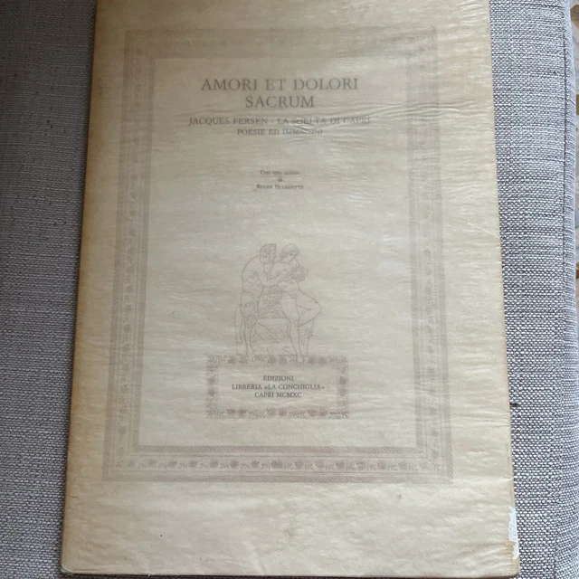 AMORI ET DOLORI Sacrum Con Disegno Jacques Fersen La Scelta Di Capri ...