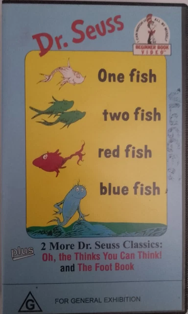 DR SEUSS ONE Fish Two Red Blue VHS PAL Beginner Book Video VDI 1993 $30 ...