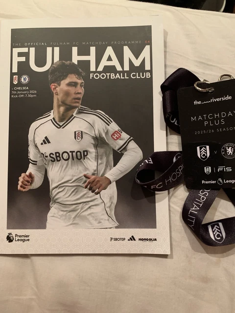 FULHAM VS CHELSEA match day programme 7.01.2026 £4.38 - PicClick UK