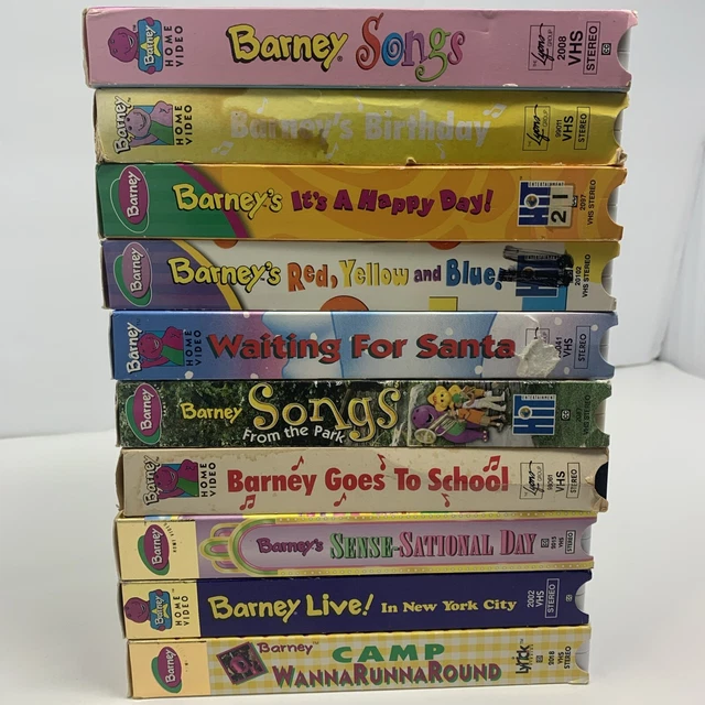 BARNEY VHS LOT Learning Collection 10 Children's Movies Live In New ...